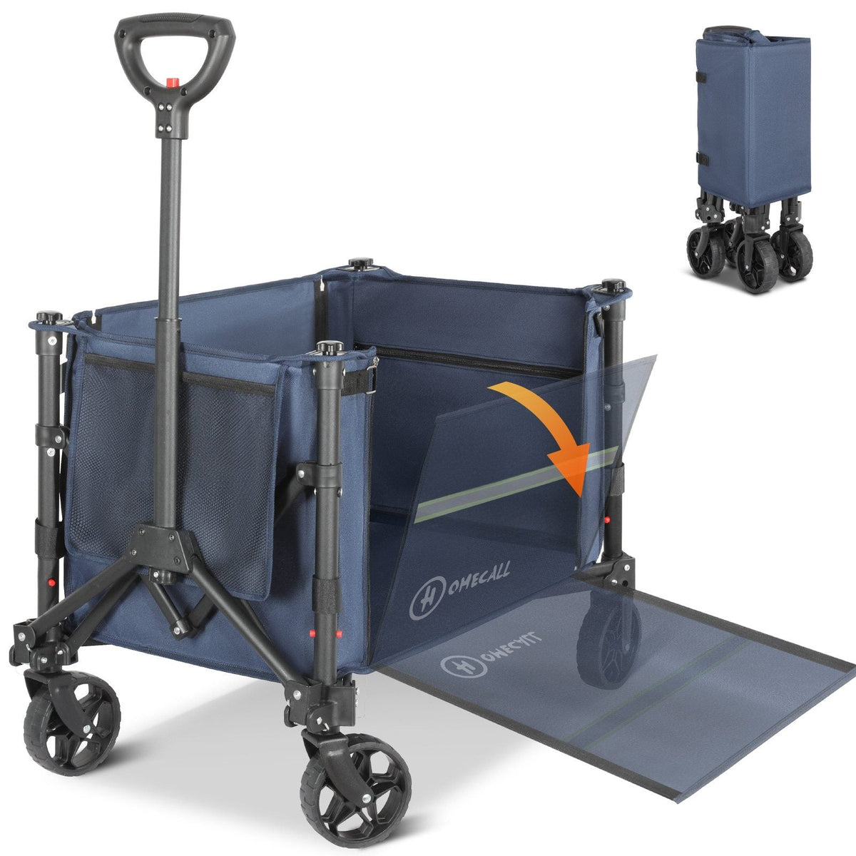 HOMECALL Handcart Foldable Transport Cart Foldable Shopping Cart (Expa ...