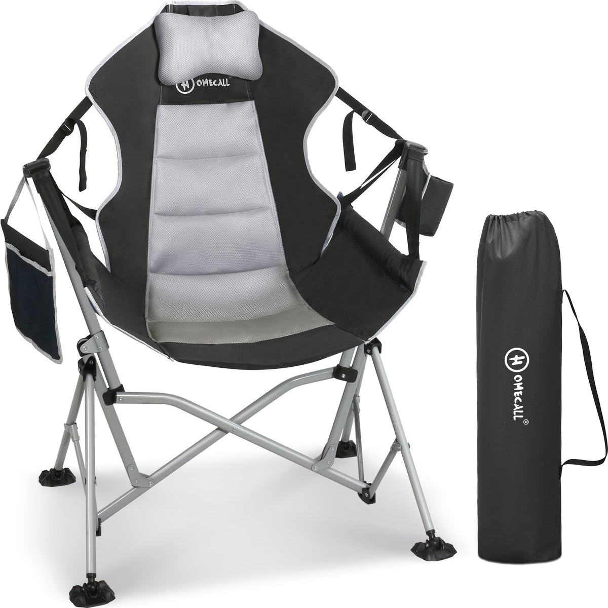 HOMECALL Swing Chair Rocking Chair Outdoor Camping Chair, Foldable Han ...